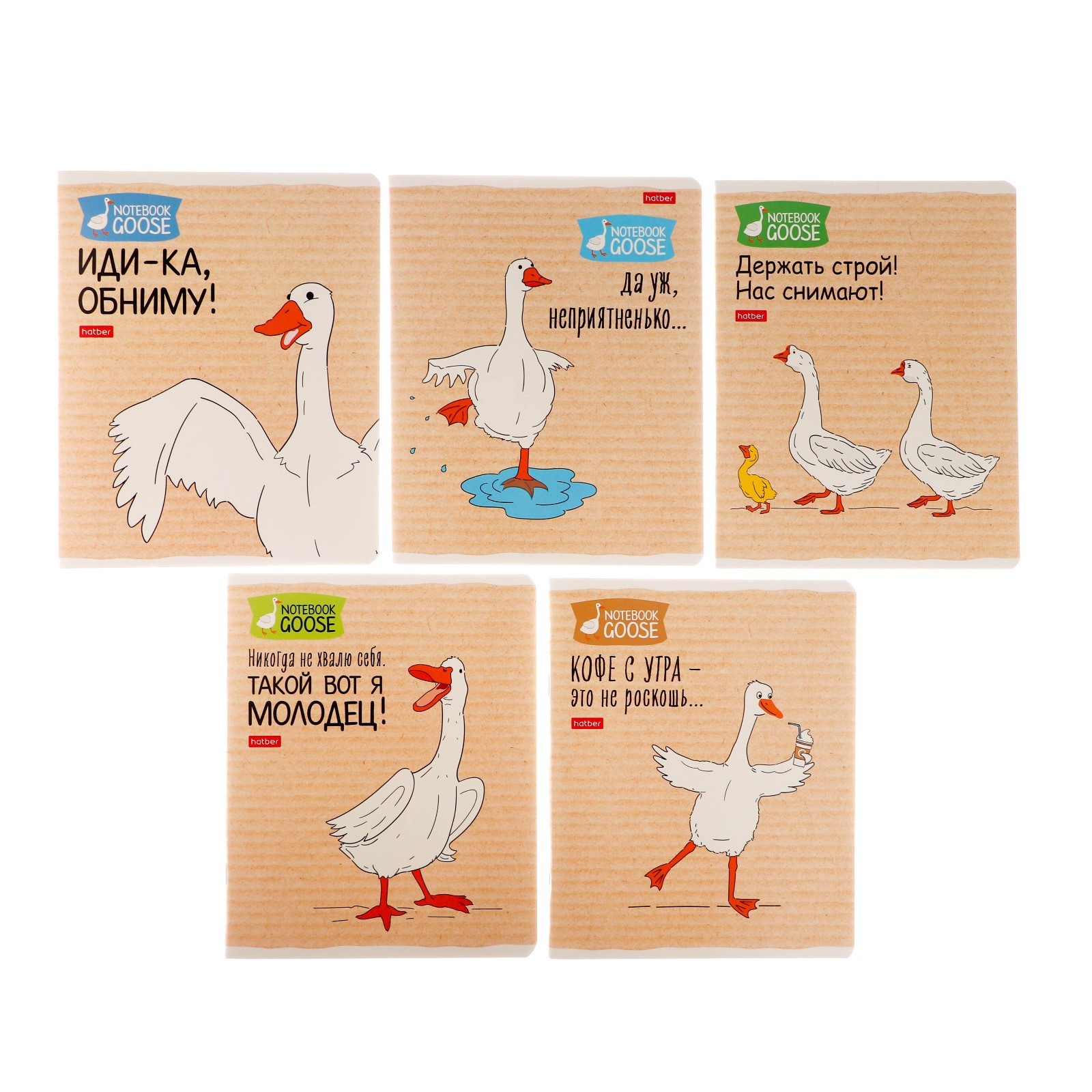 Тетрадь 48 листов в клетку «Гусь-веселюсь №2», обложка мелованный ...