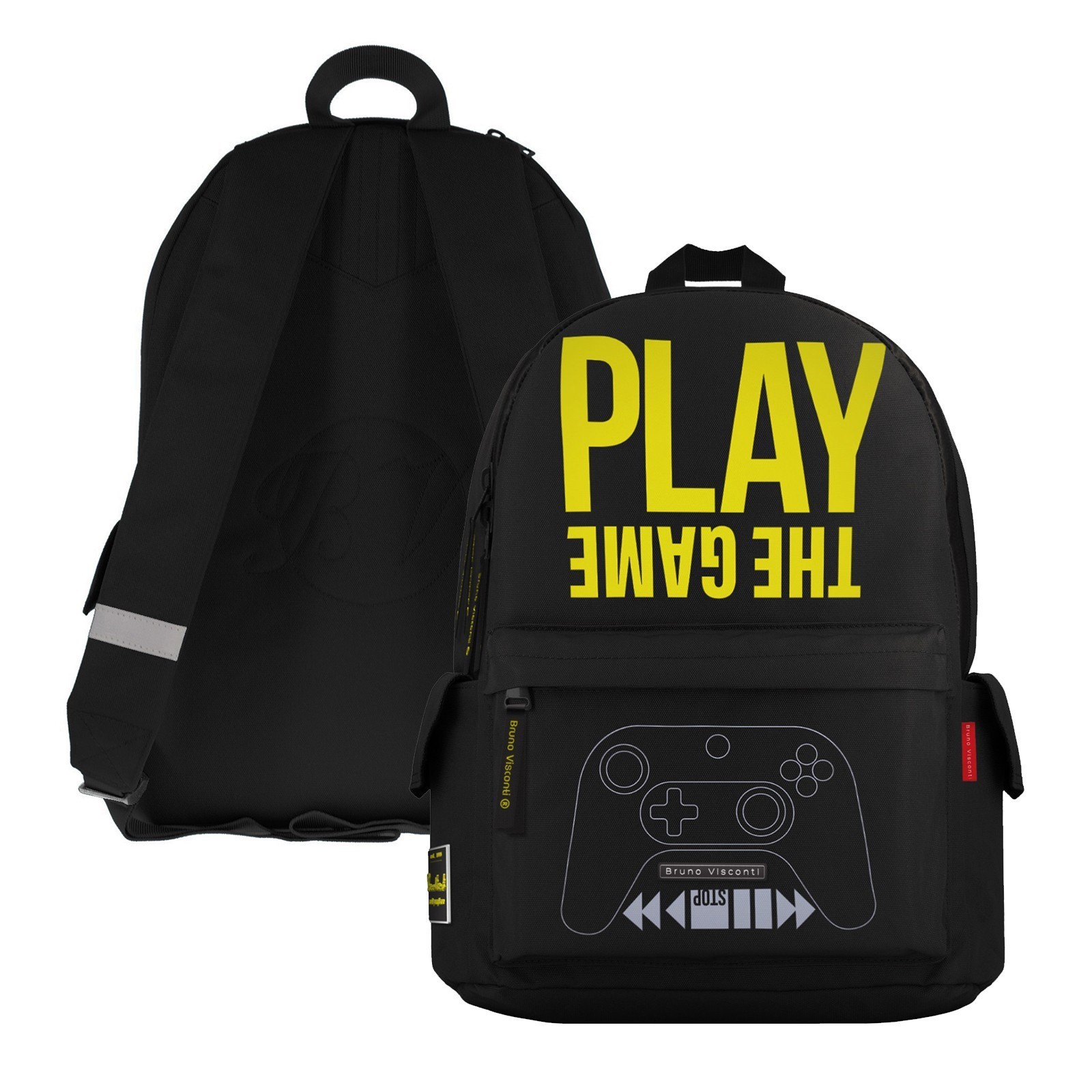 Рюкзак молодежный 40 х 30 х 17 см, Bruno Visconti 12-003 + пенал, PLAY ...