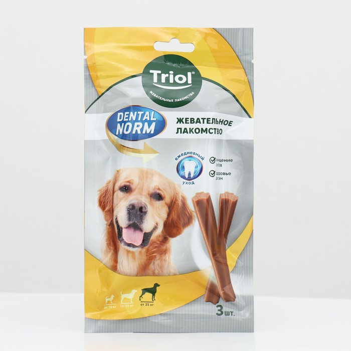 Жевательное лакомство Triol DENTAL NORM, для собак крупных пород, 120 г ...
