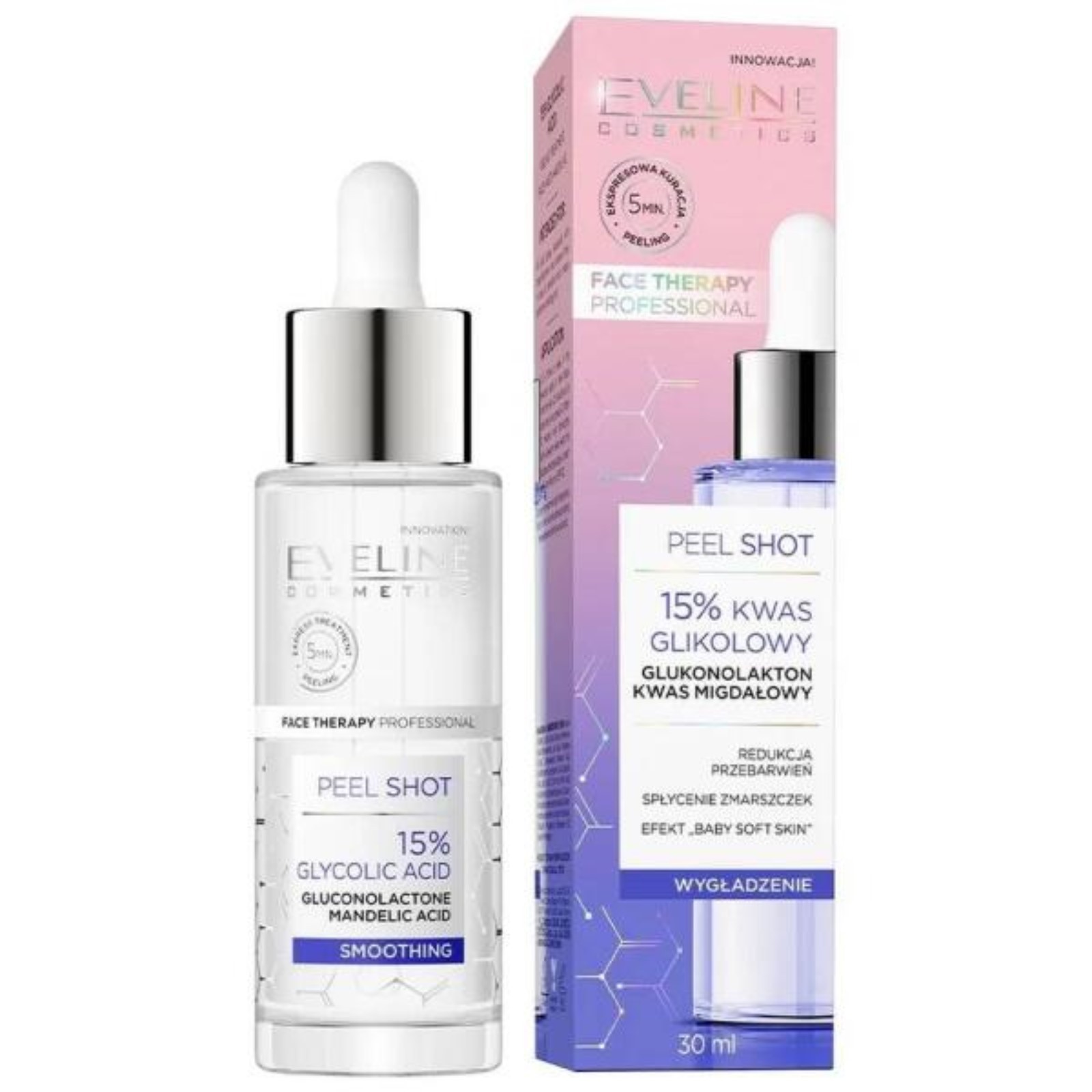 Сыворотка-пилинг Eveline Face Therapy Prof Peel Shot, с 15% гликолевой ...