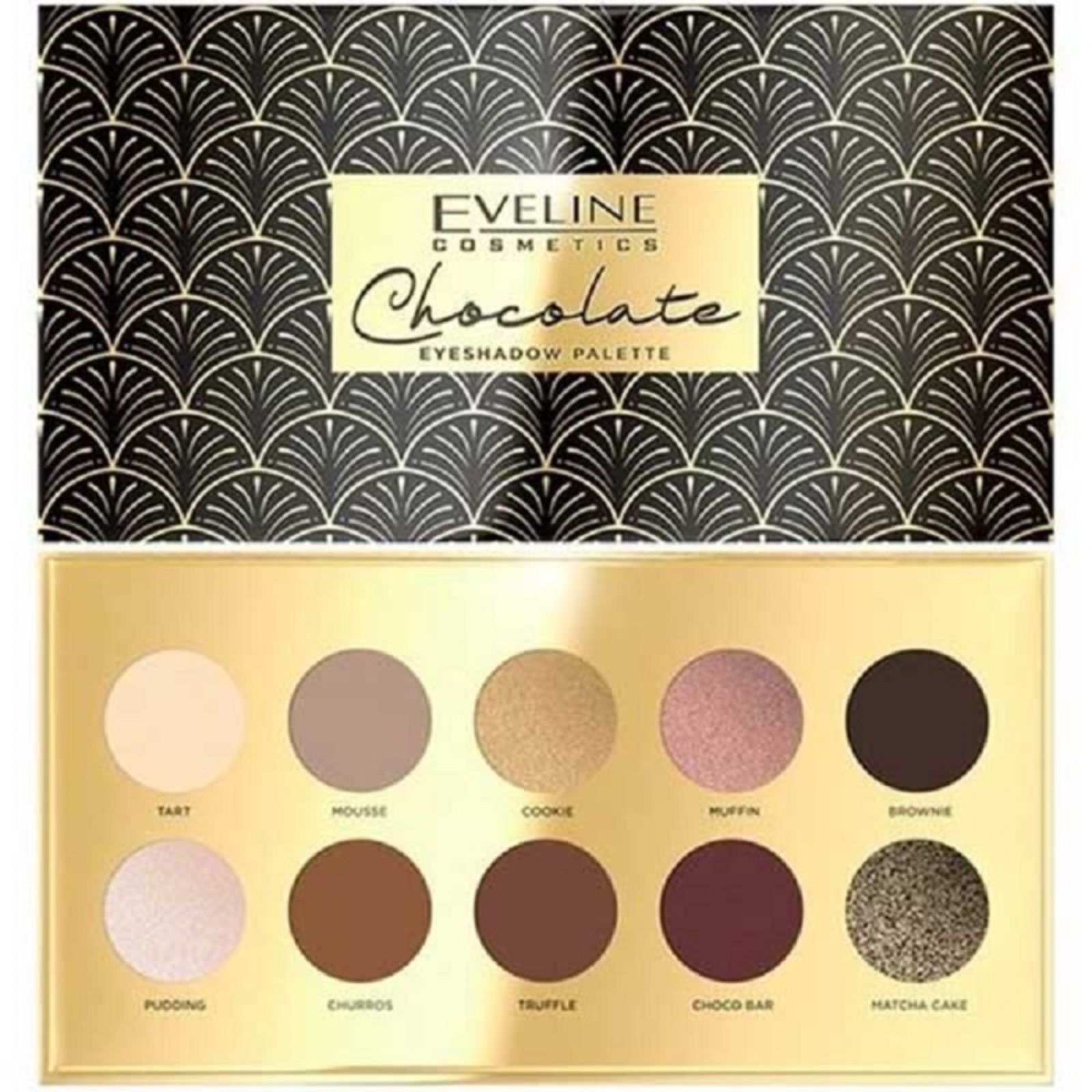 Палетка теней для век Eveline Chocolate Eyeshadow Palette, 10 оттенков ...
