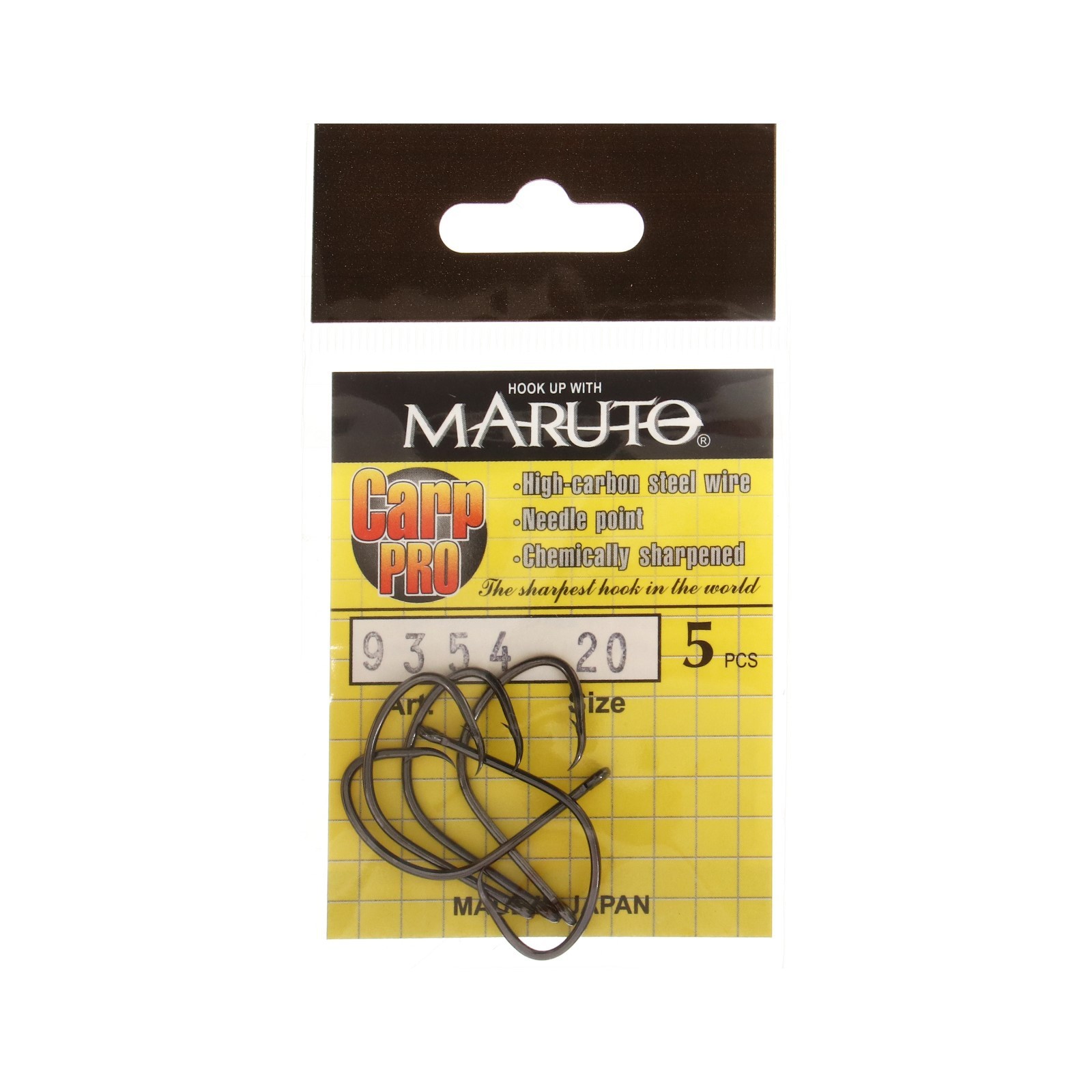 Крючки карповые Maruto 9354, цвет BN, № 20 Carp Pro, 5 шт. (9680707 ...