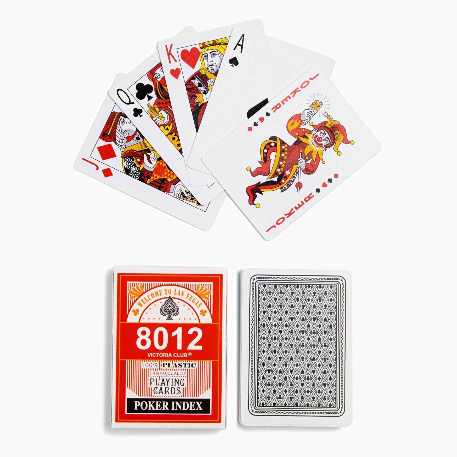 Карты игральные пластиковые "8012", 54 шт, 28 мкм, синие, 6.3 х 8.8 см ...