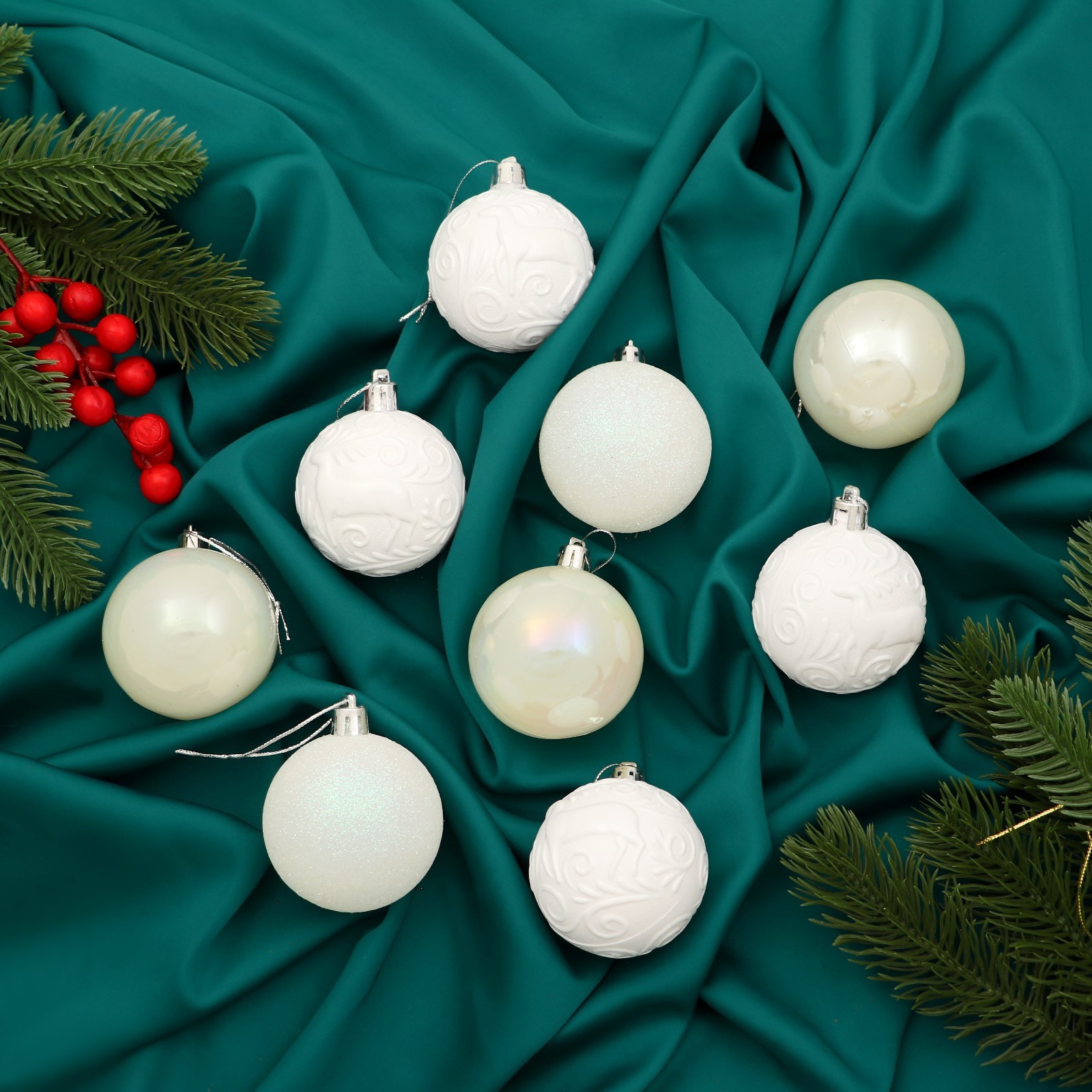 Ёлочные игрушки «Мелодия элит», шары новогодние, d=6 см, набор 9 шт ...