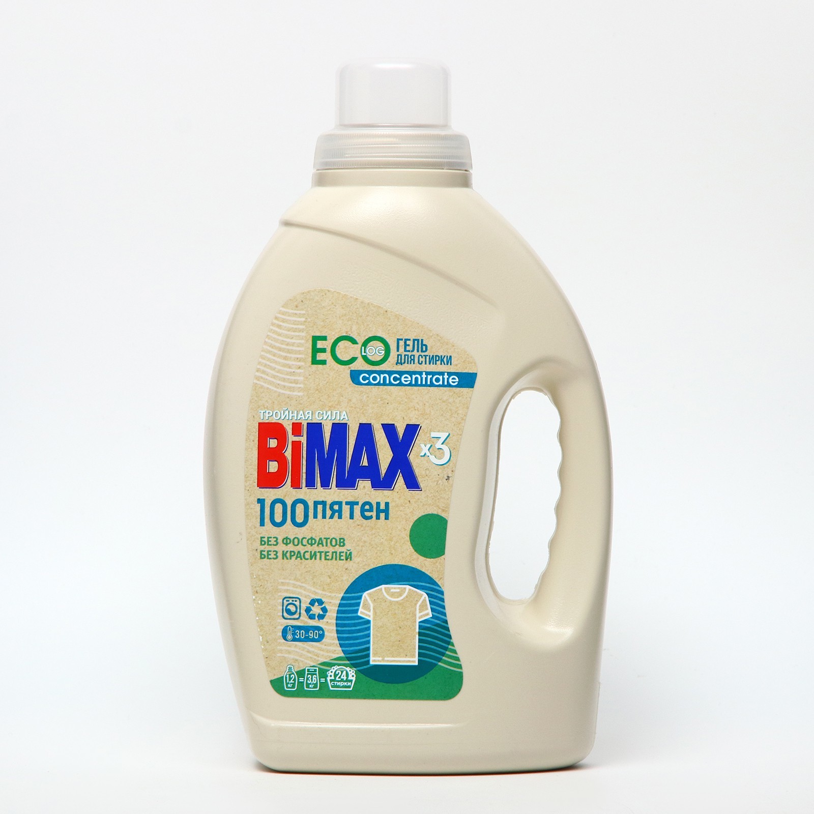 Гель для стирки "BiMAX Эко концентрат 100 пятен", 1,2 л (9838076 ...