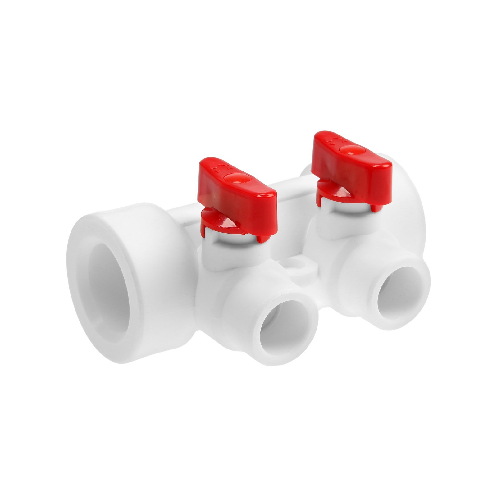 Коллектор OTMO P-F32*2, d=32 мм, 2 выхода, с кранами, полипропиленовый ...