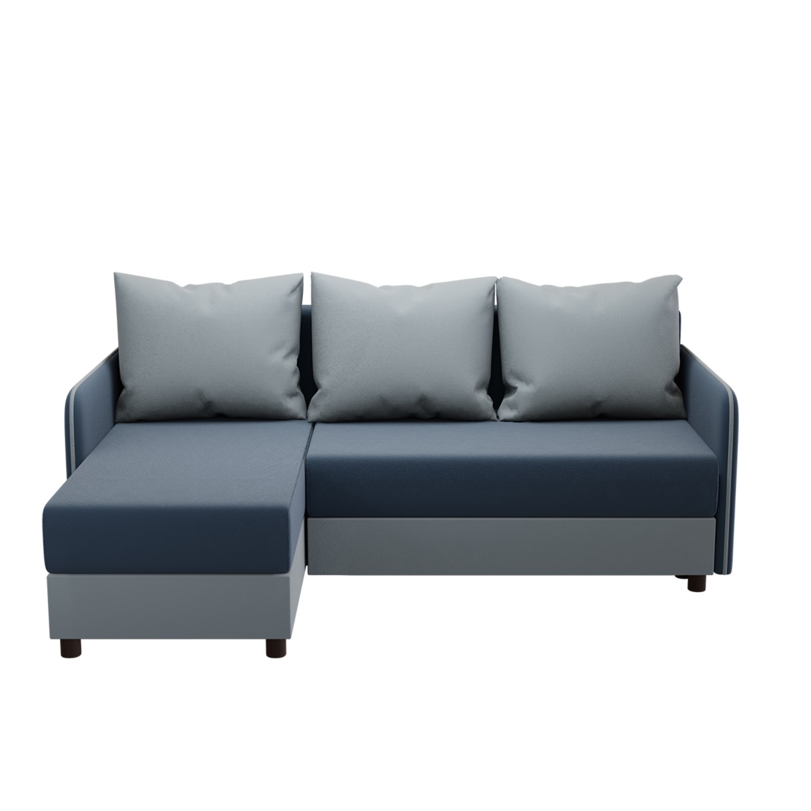 Диван угловой НЕО (независимые пружины) рогожка Tesla denim/Tesla ocean ...