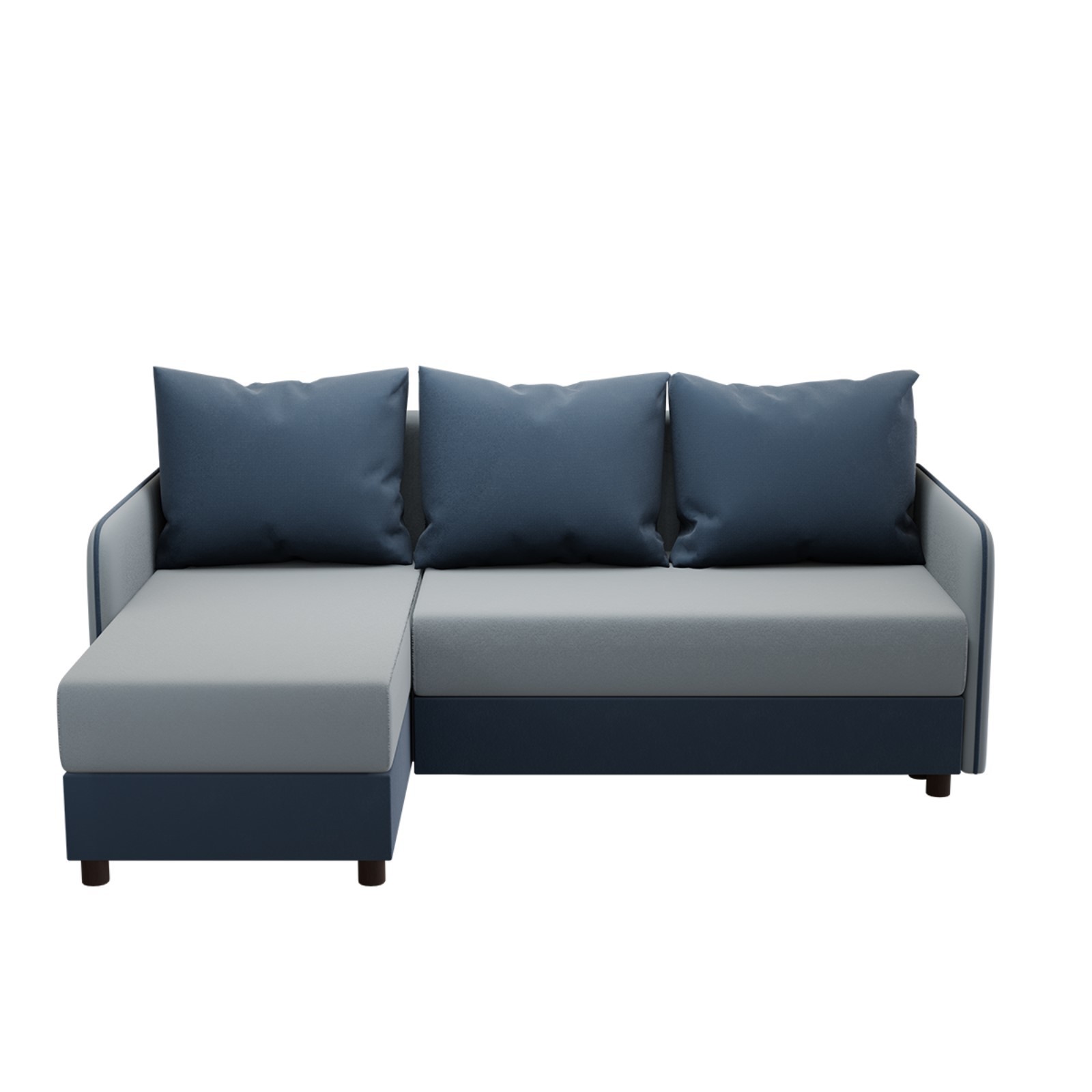 Диван угловой НЕО (независимые пружины) рогожка Tesla ocean/Tesla denim ...