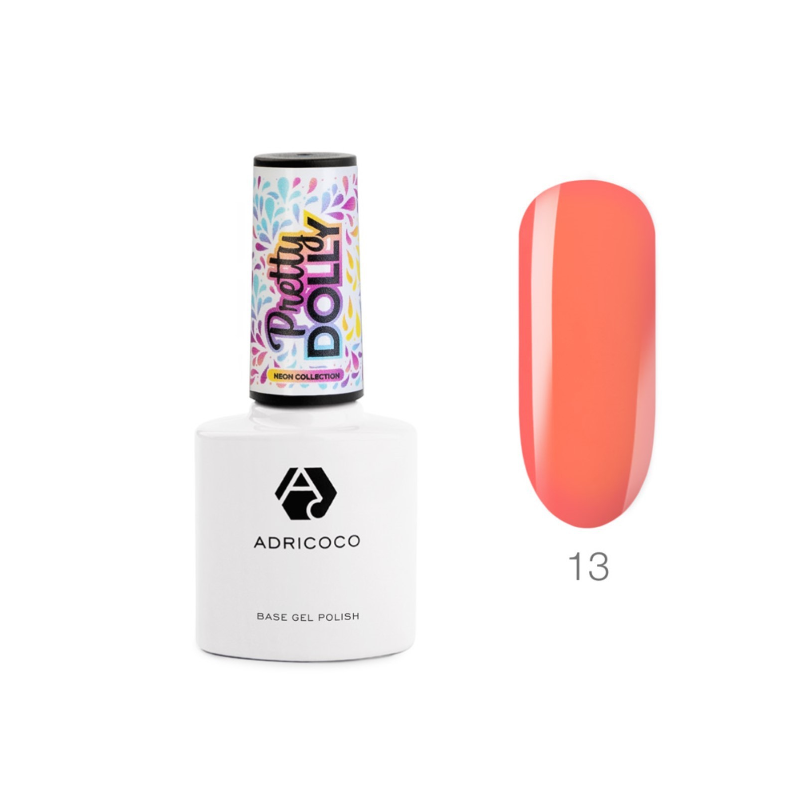 Гель-лак Adricoco Pretty Dolly, №13 неоновый персиковый, 8 мл (10024439) - Купить по цене от 158 ...