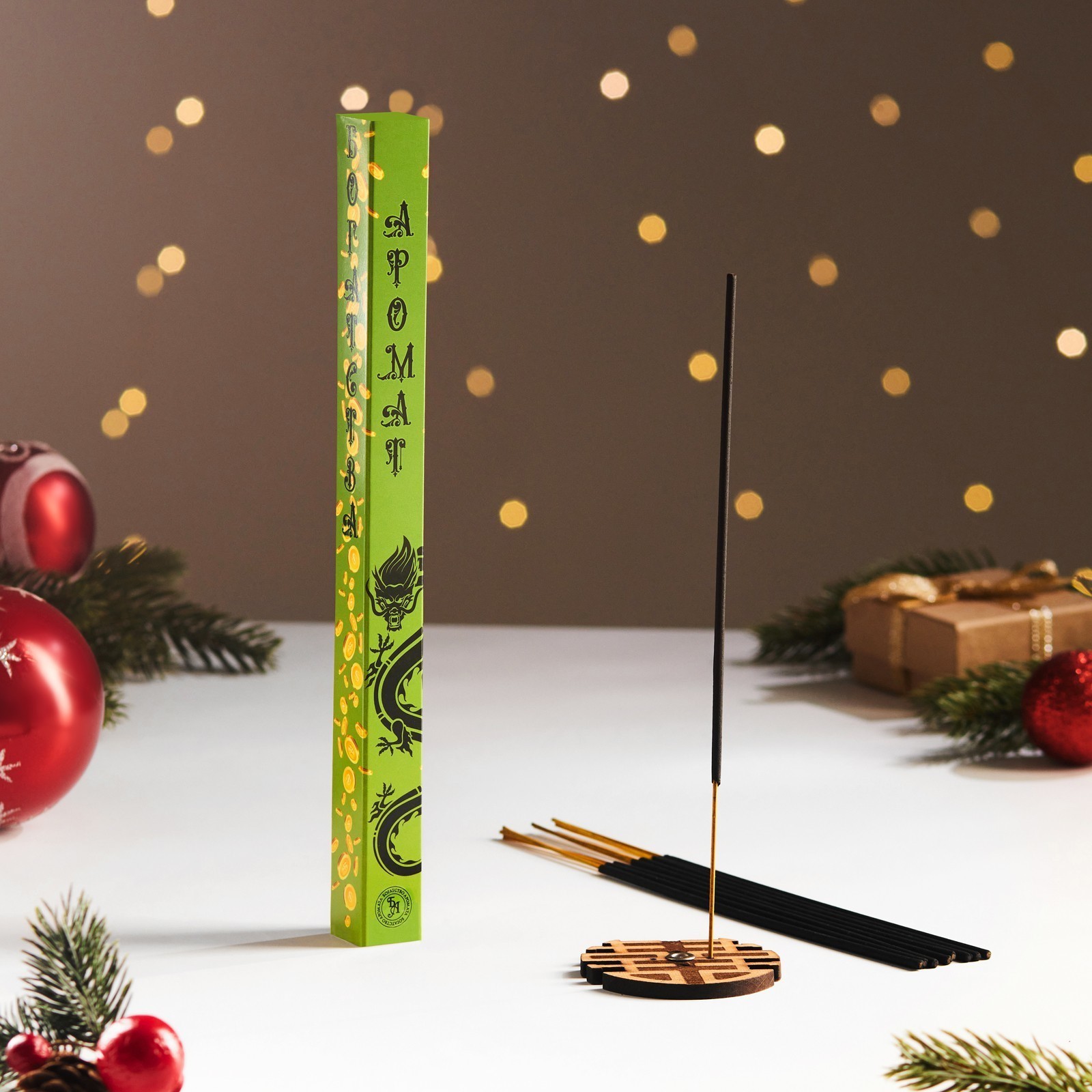 Благовония "Богатства", корица, 8 палочек в упаковке, четырёхгранник ...