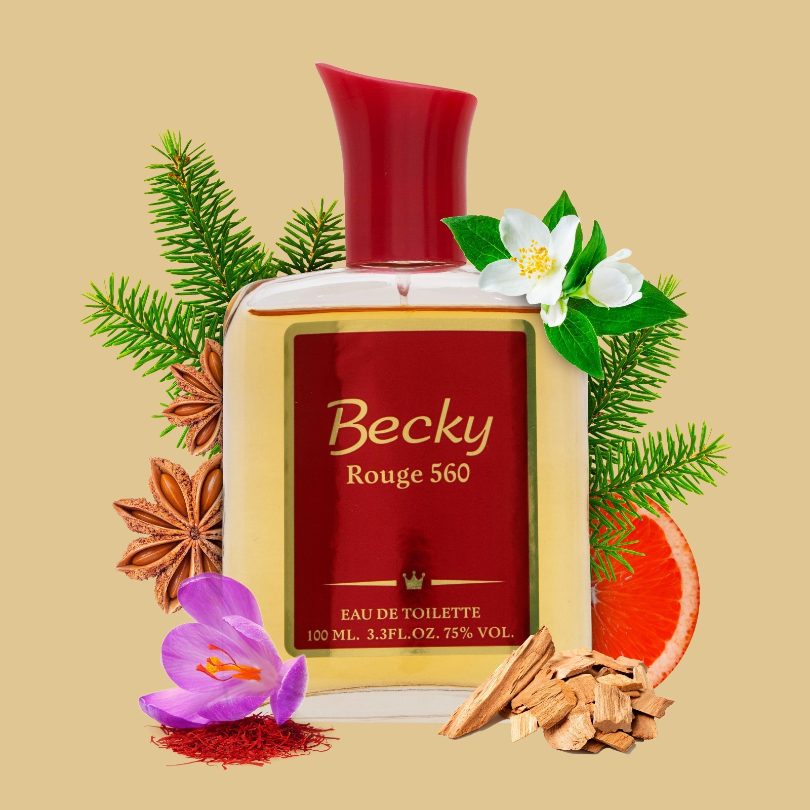 Туалетная вода для женщин Becky Rouge 560, по мотивам Baccarat Rouge ...