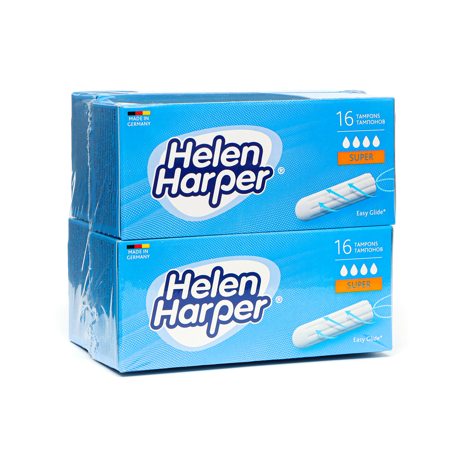 Тампоны безаппликаторные Helen Harper, Super, 16 шт (4 упаковки ...