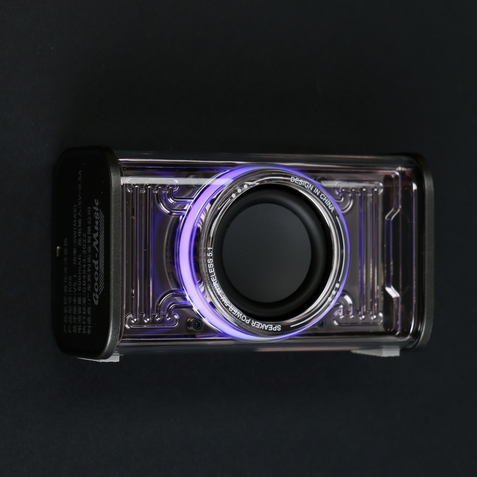 Портативная колонка BYZ К08, 5 Вт, 600 мАч, ВТ 5.1, функция TWS, серая ...