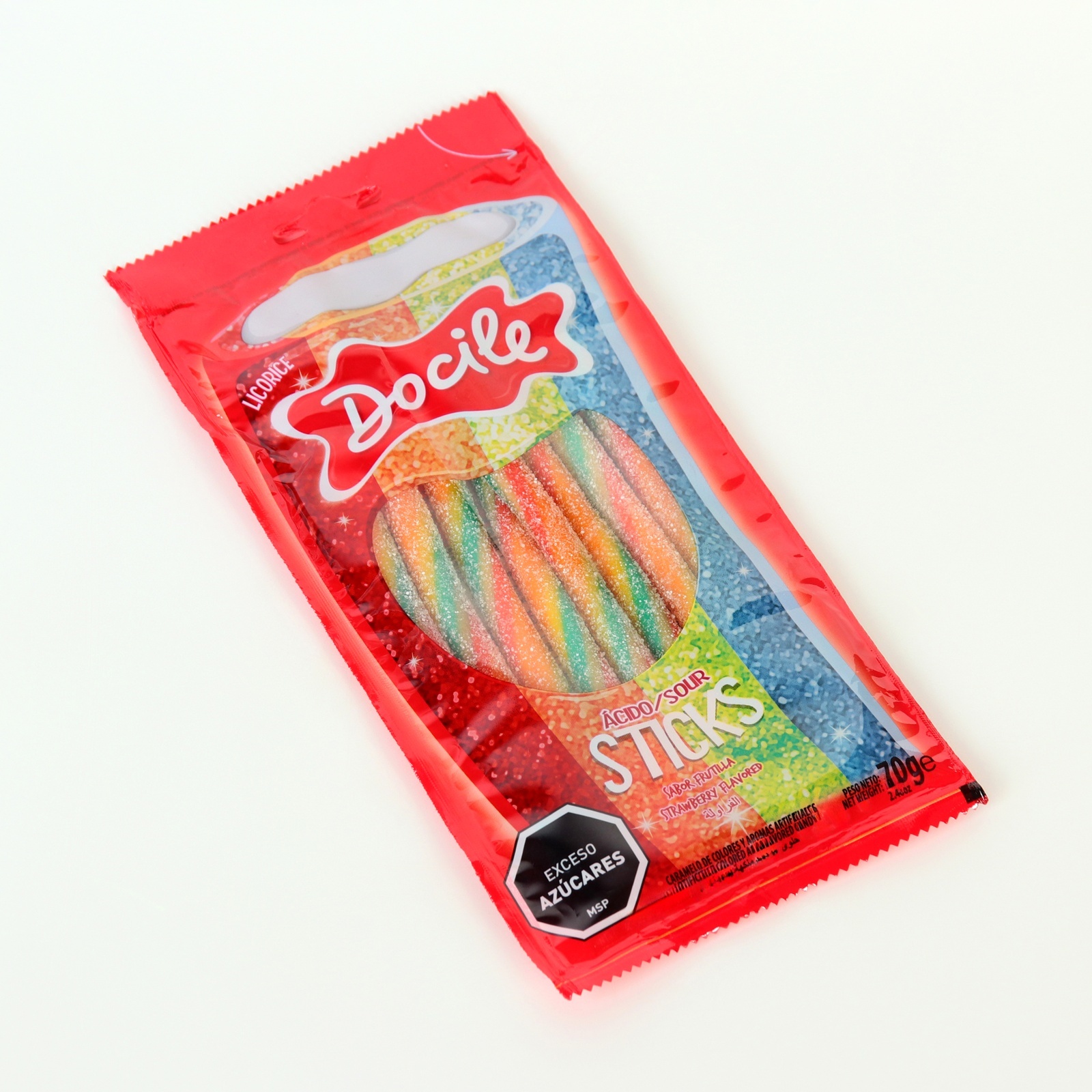 Жевательный мармелад Docile soure strawberry colored pencil, клубника ...