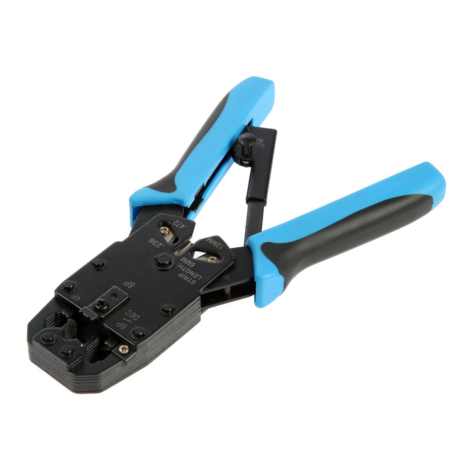 Кримпер ТУНДРА, для обжима клемм RJ-45 8P, RJ-12 6P, RJ-10 4P ...