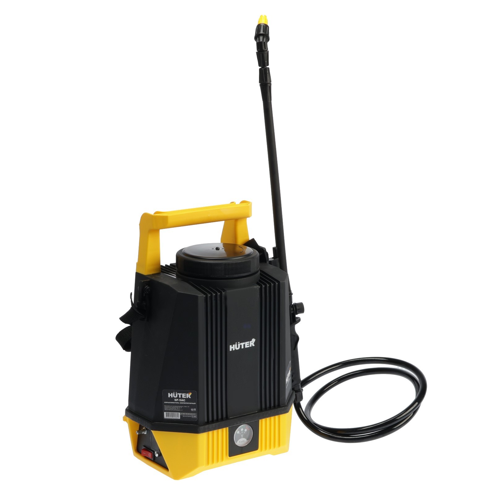 Опрыскиватель аккумуляторный Huter SP-5AC, 12 В, 2 Ач, 5 л, 2.8 л/мин, насадки 3 шт. (10571894 ...