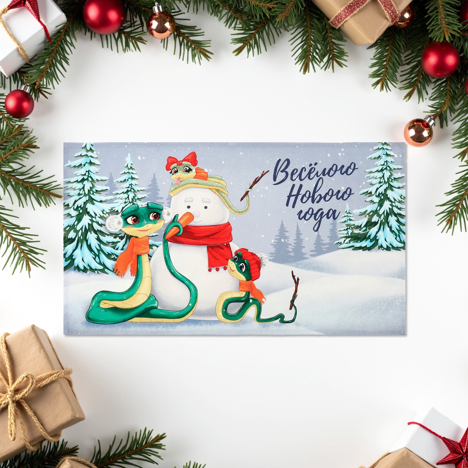 Полотенце кухонное: Новый год «Этель» Christmas story 40х70 см, 100% хл ...