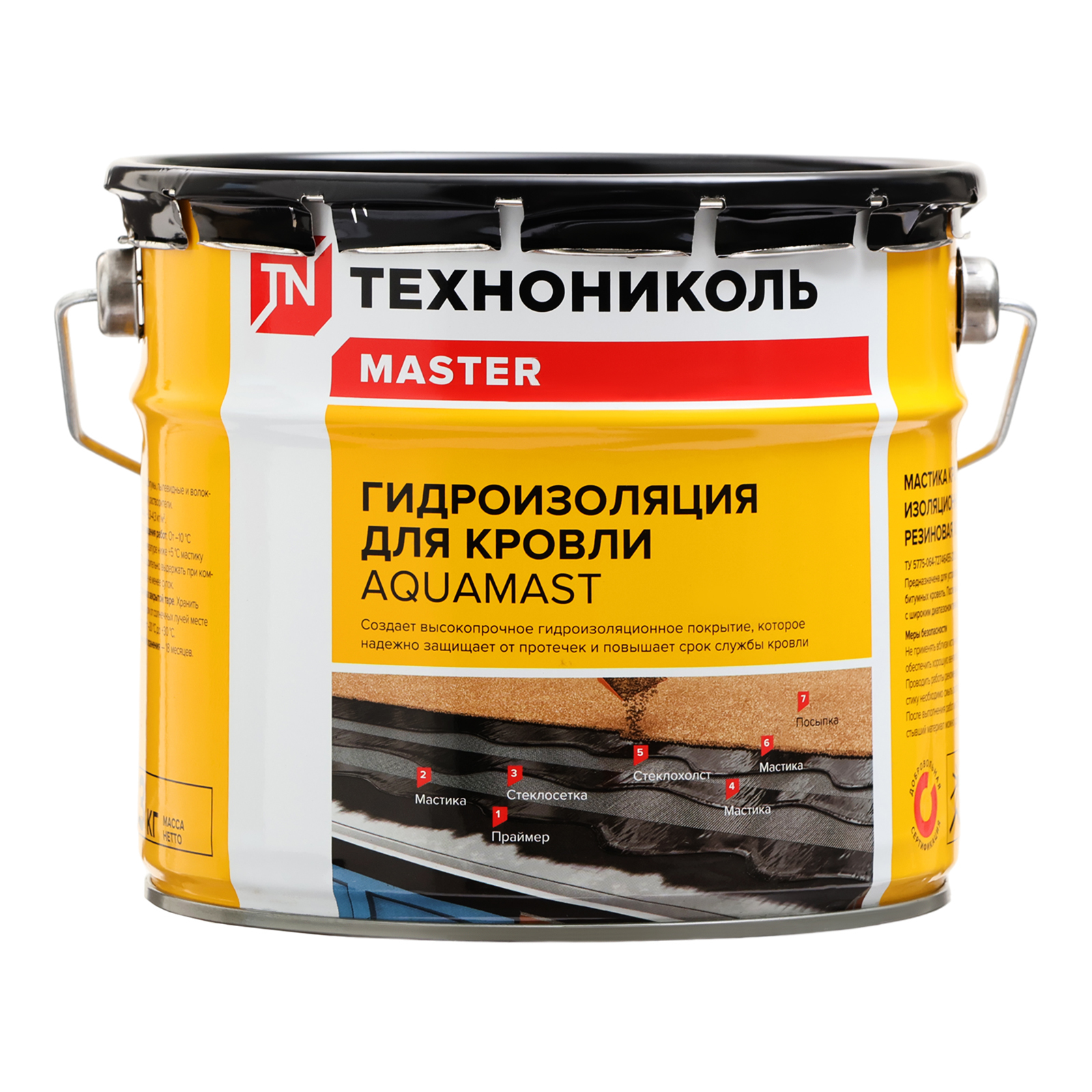 Мастика кровельная битумно-резиновая AquaMast, 3кг (10653829) - Купить ...