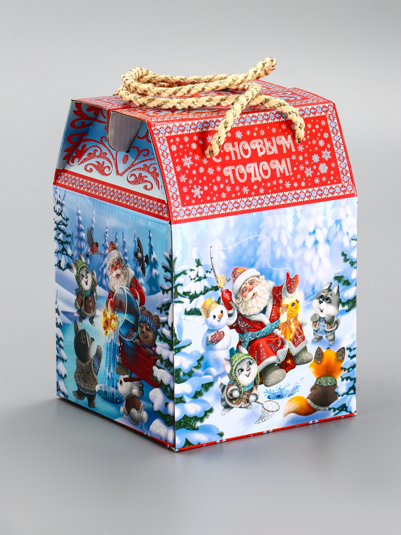 Подарочная новогодняя коробка «Золотая рыбка», для сладких подарков, 18 ...