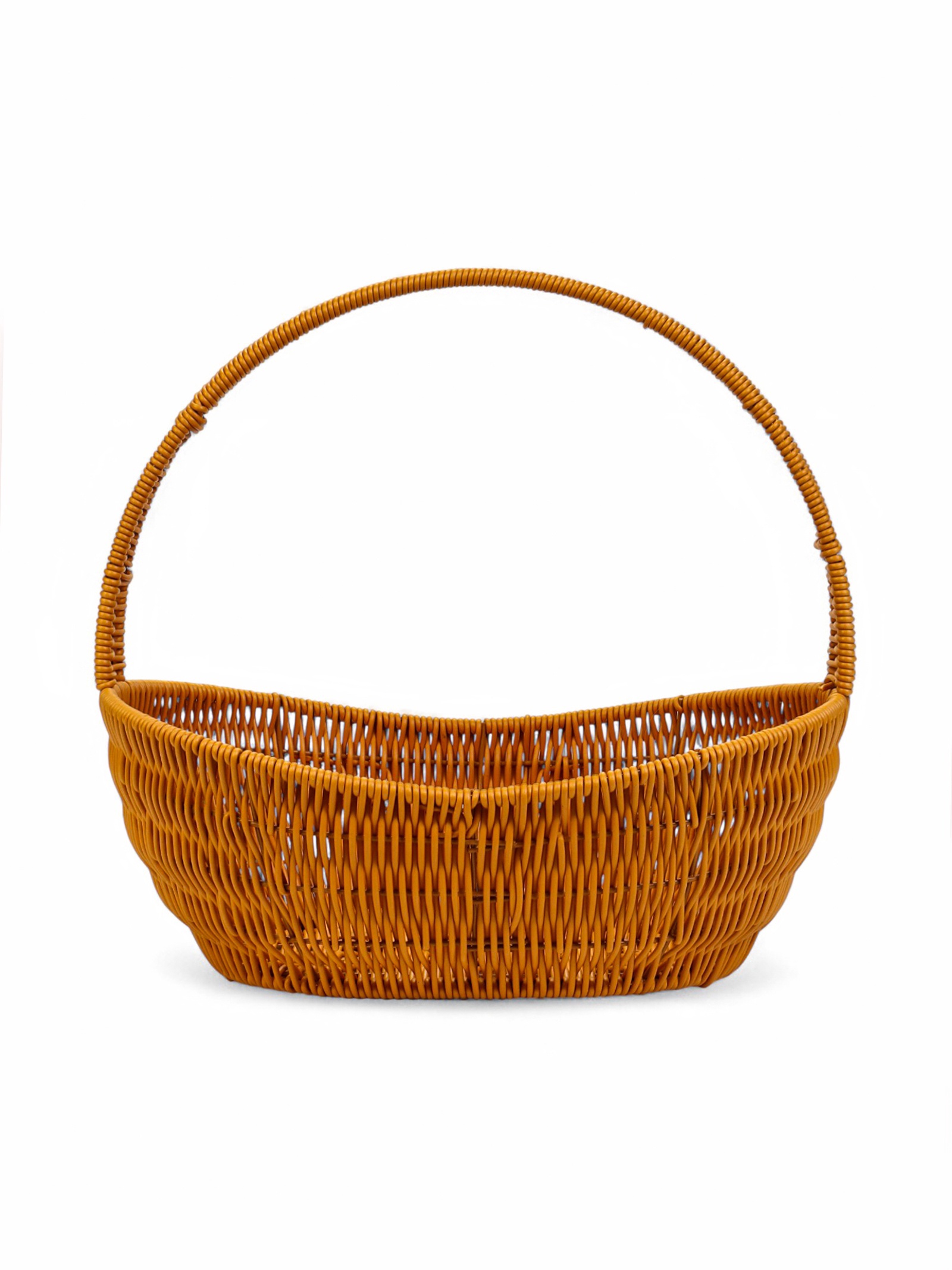 Корзина плетёная для хранения, 34×26×14 см, ручка h=20 см, коричневая (10913317) - Купить по ...