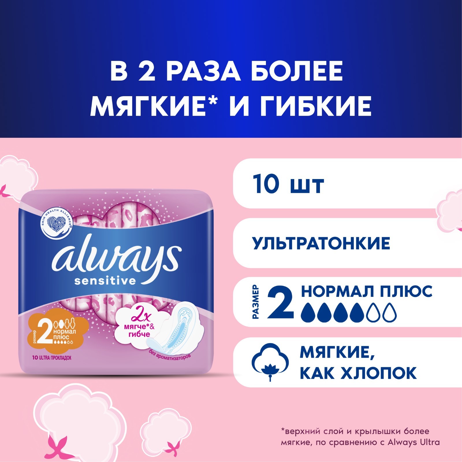 Прокладки Always Ultra Sensitive, Normal Plus, 10 шт. (1163520) - Купить по цене от 180.00 руб ...