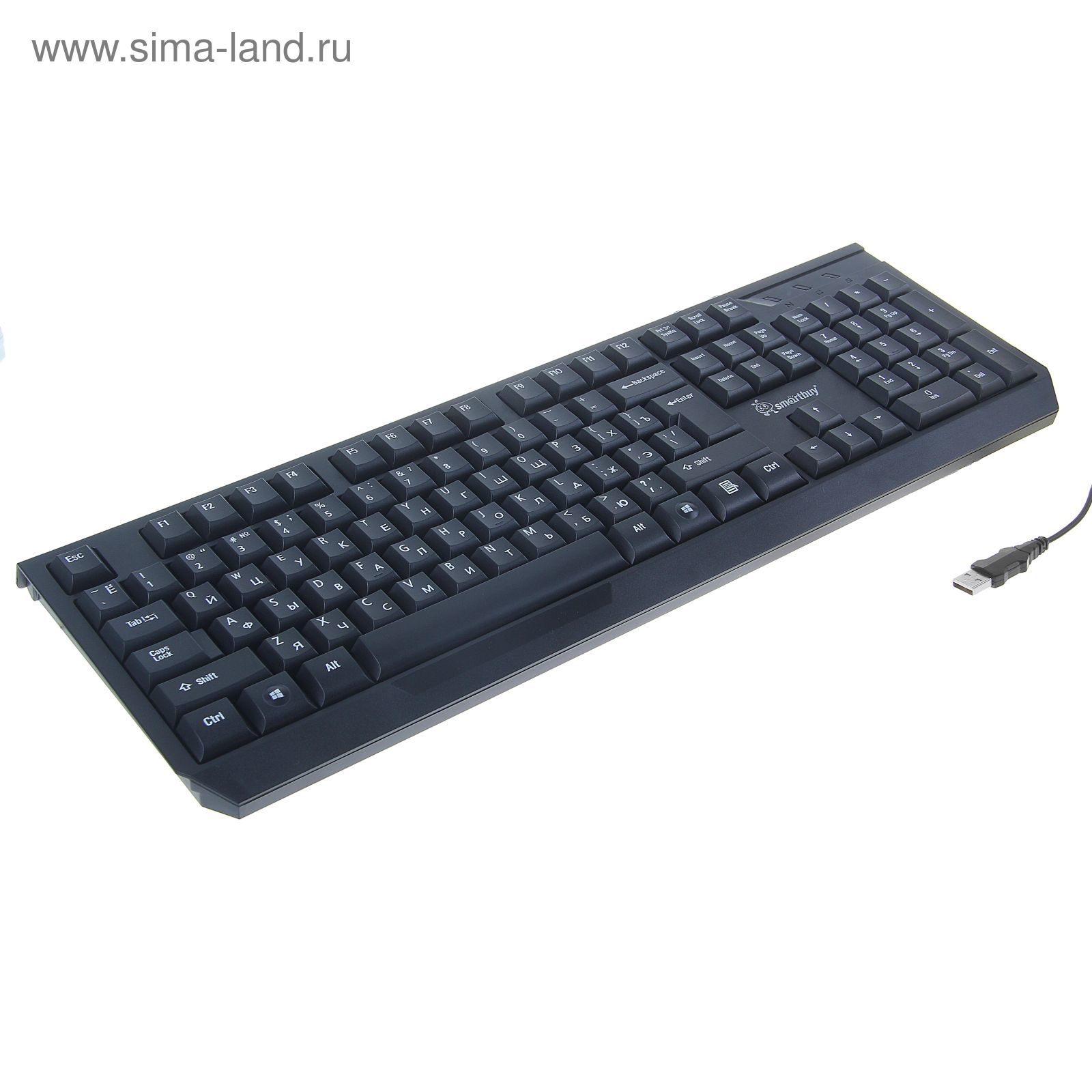 Клавиатура Smartbuy 110, проводная, мембранная, 104 клавиши, USB ...