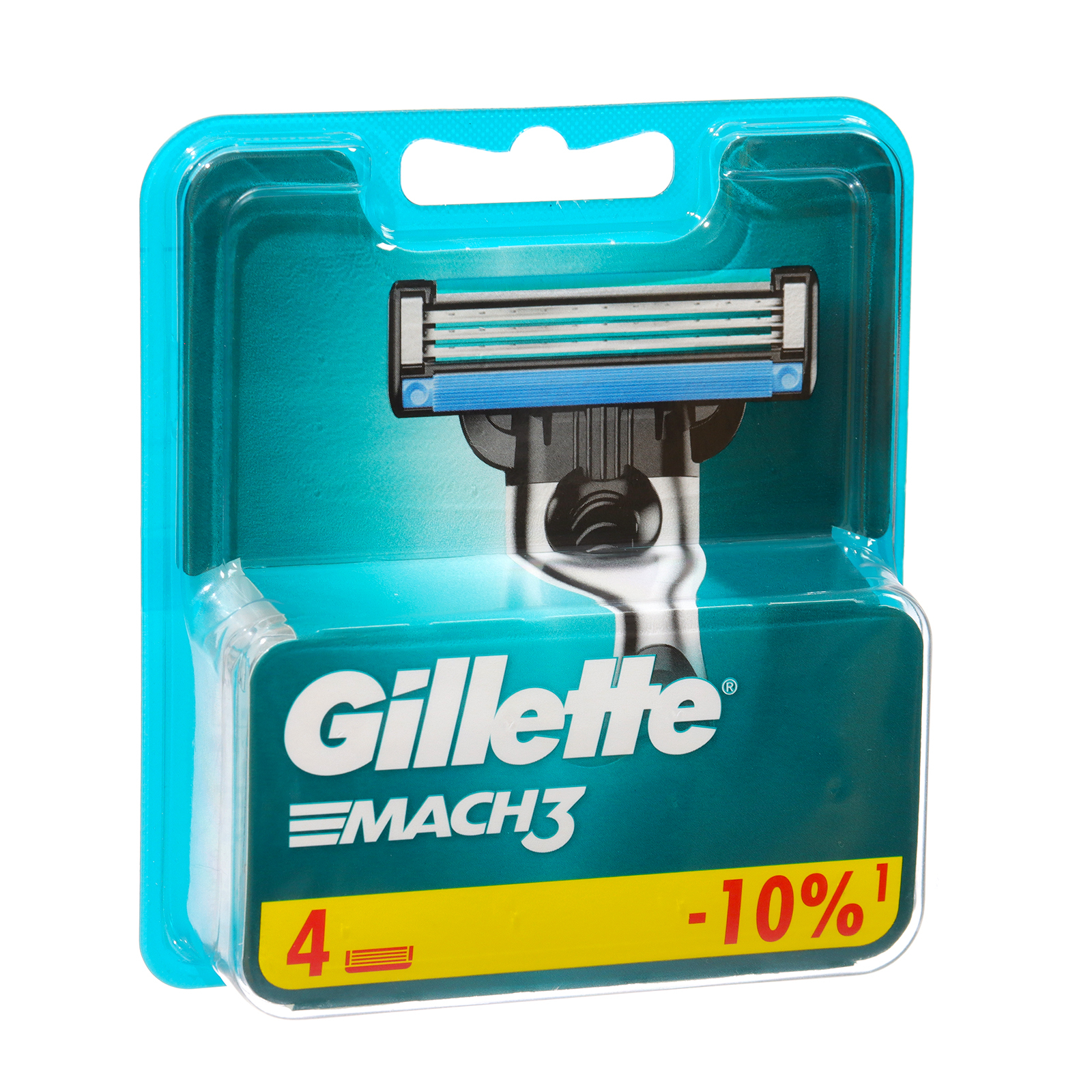 Сменные кассеты Gillette Mach3, 3 лезвия, 4 шт (1244944) - Купить по ...